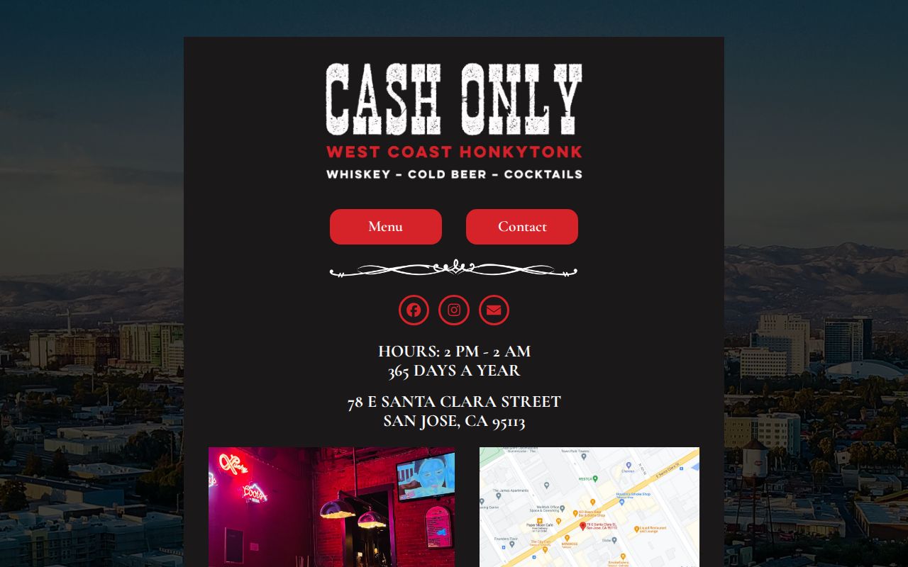 CASH ONLY BAR